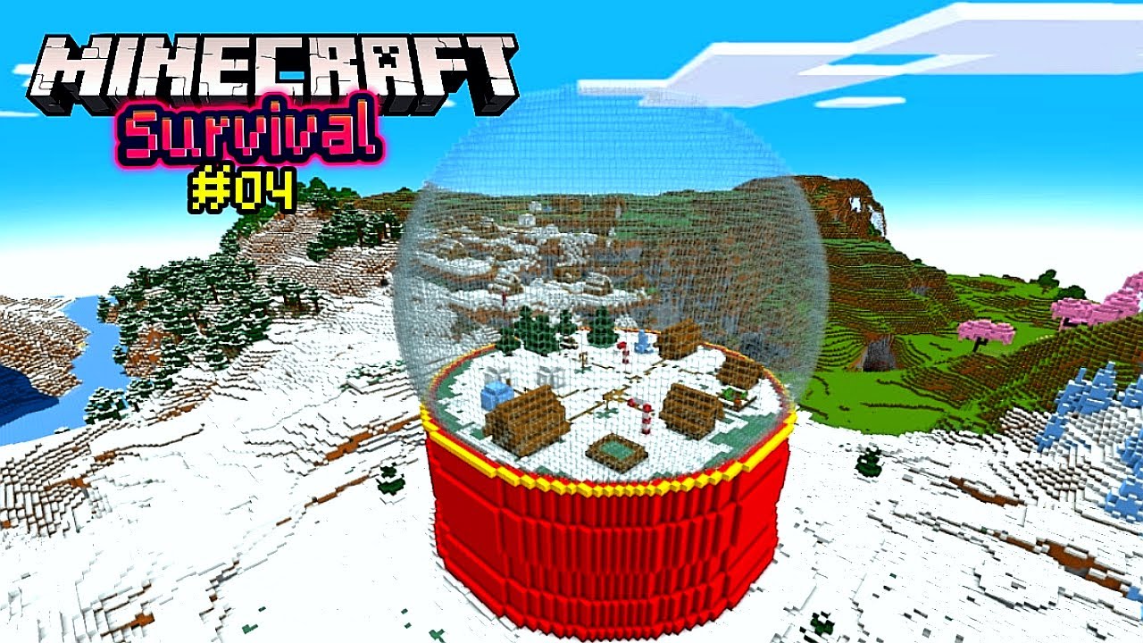 Hice la Esfera de Nieve MAS GRANDE de Minecraft | Survival #04 - YouTube