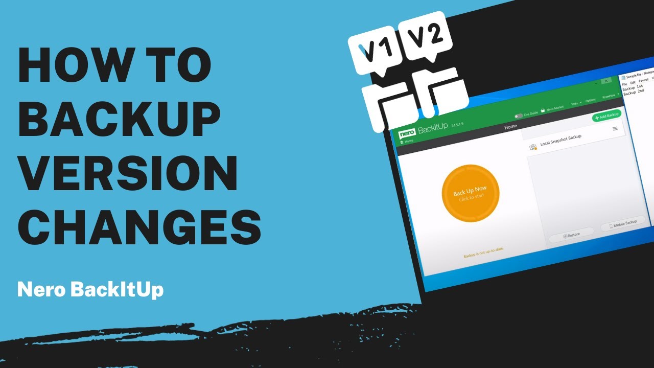 How to Backup Version Changes | Nero BackItUp Tutorial - YouTube