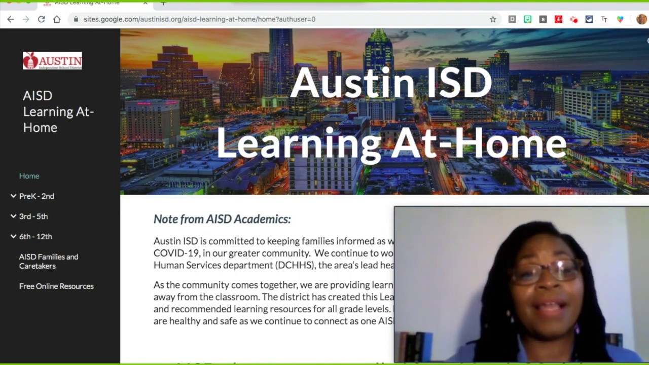 Intro to AISD Learning At Home home page - YouTube