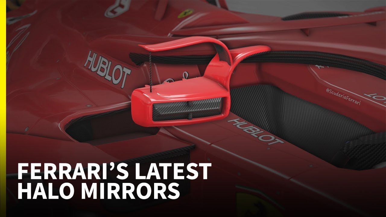 The latest changes to Ferrari's halo mirrors - YouTube