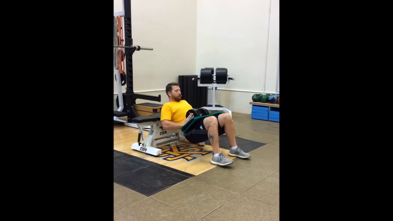 Shoulder Supported DB Glute Bridge - YouTube