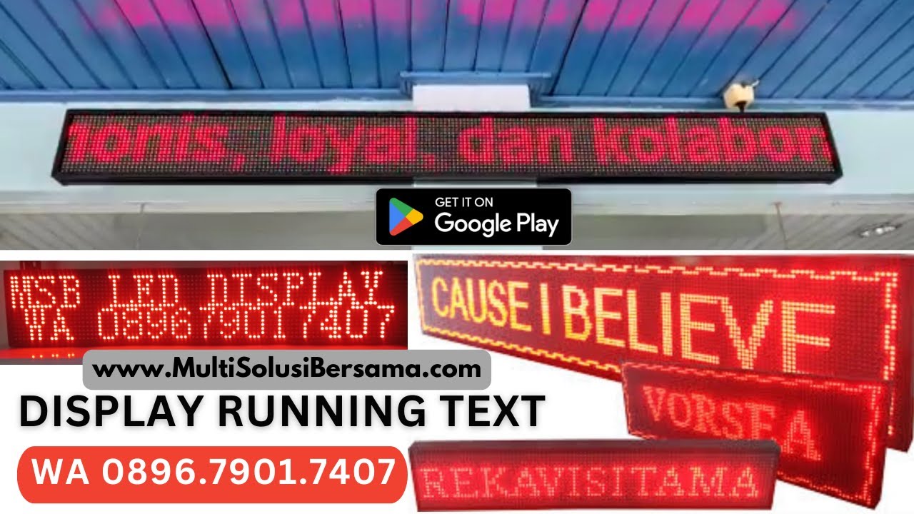 Display running text | Running text display indoor outdoor untuk tempat ...