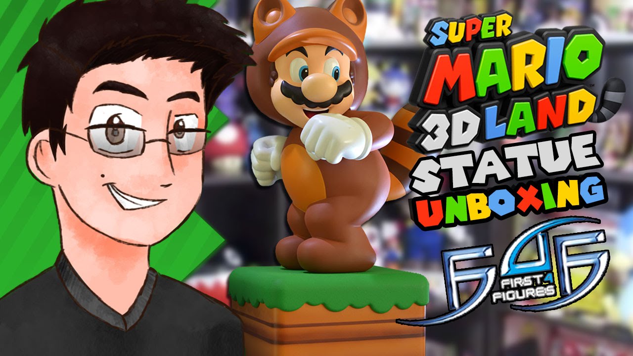 Super Mario 3D Land Tanooki Mario Statue Unboxing (First 4 Figures ...