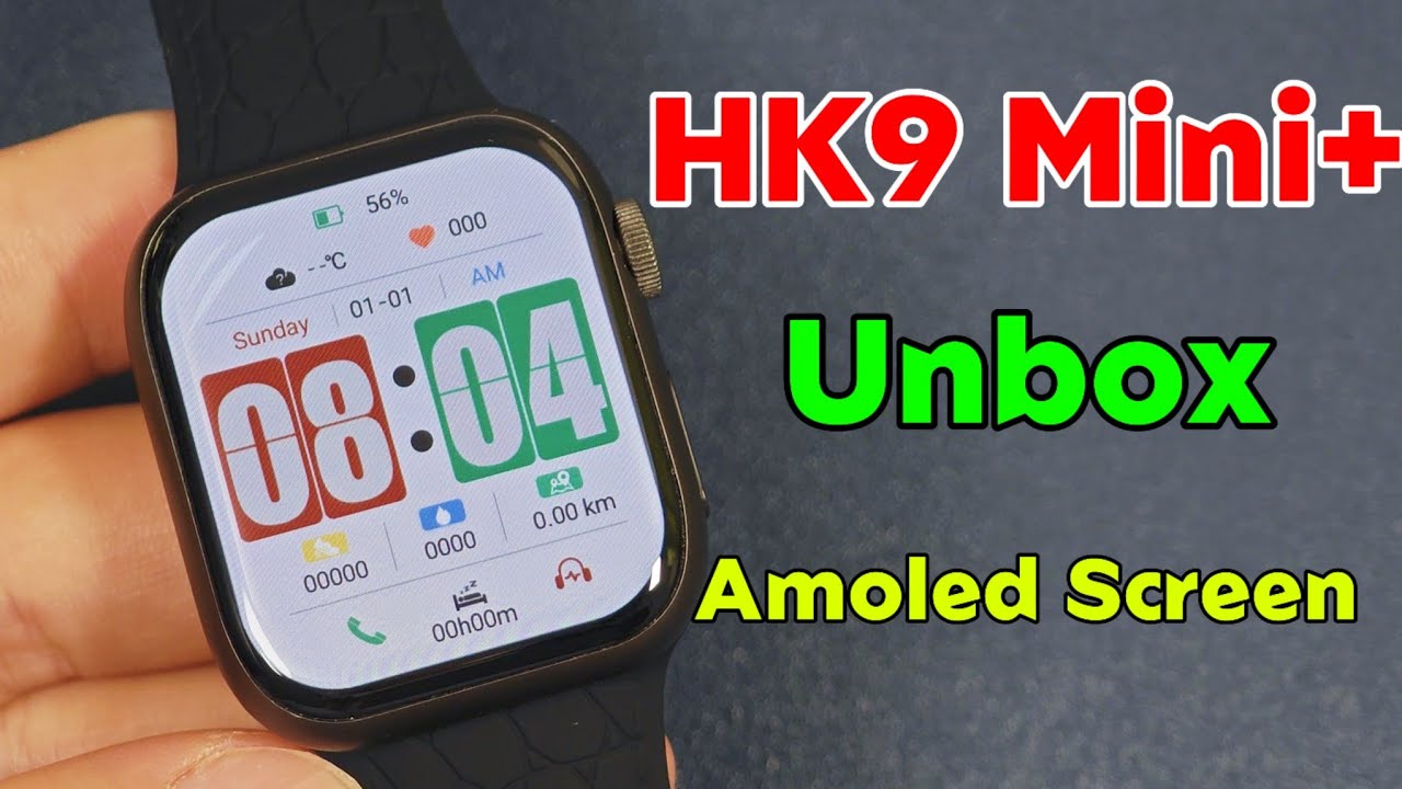 HK9 Mini+ / HK9 Mini Plus Smartwatch Unbox - 1.75' AMOLED Screen Local ...