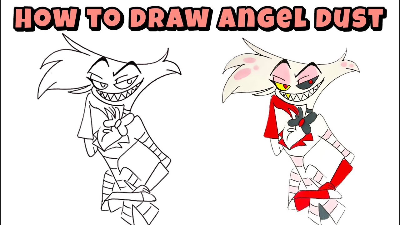 How to Draw Angel Dust OR Anthony from Hazbin Hotel Step-by-Step ...