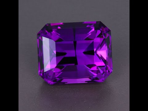 Purple Emerald Cut Amethyst Gemstone 37.68 Carats - YouTube