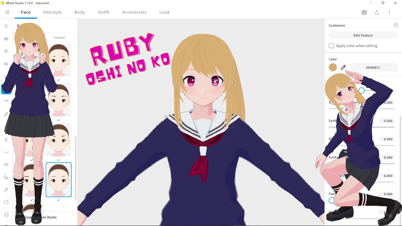 【Vroid】Ruby (Ruby Hoshino | Oshi no Ko) #oshinoko - YouTube