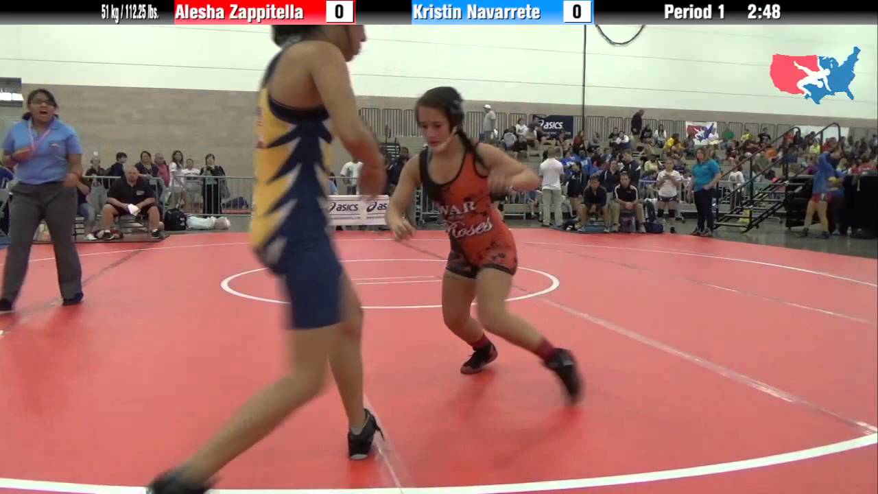 FILA Junior 51 kg / 112.25 lbs. - Alesha Zappitella vs. Kristin ...