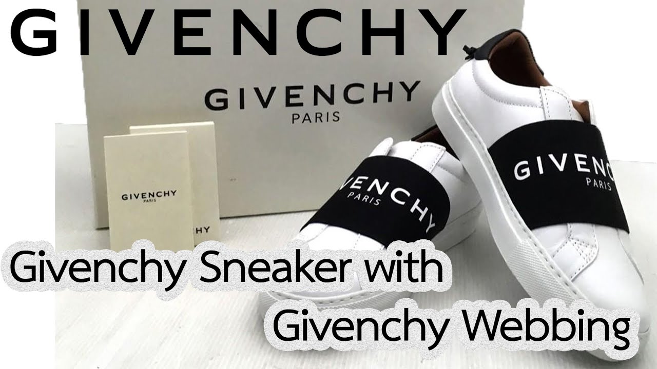 รีวิวรองเท้า Givenchy Sneakers in Leather with Givenchy Webbing - YouTube