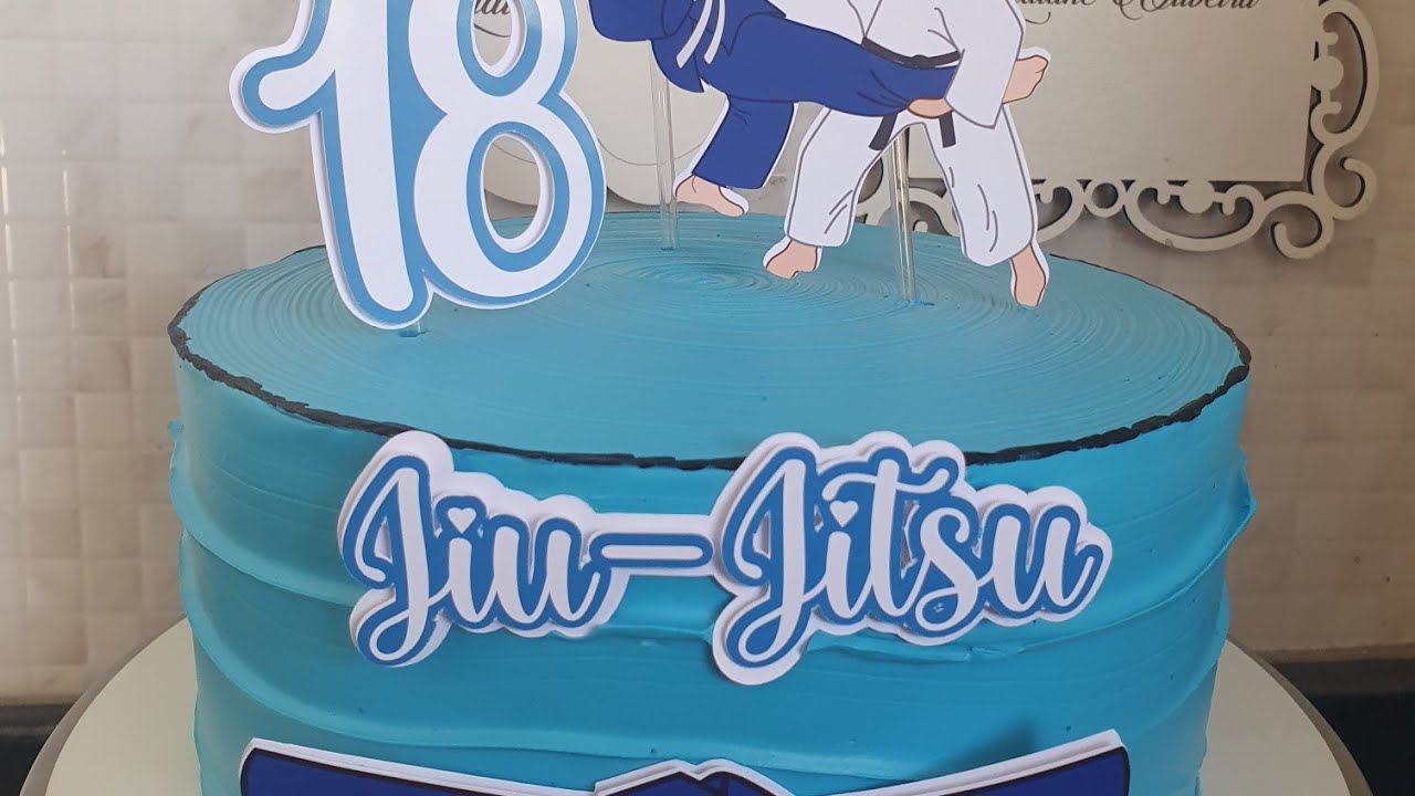 BOLO JIU JITSU | WAVE CAKE AZUL | ATELIÊ DOCE - LIDIANE OLIVEIRA - YouTube
