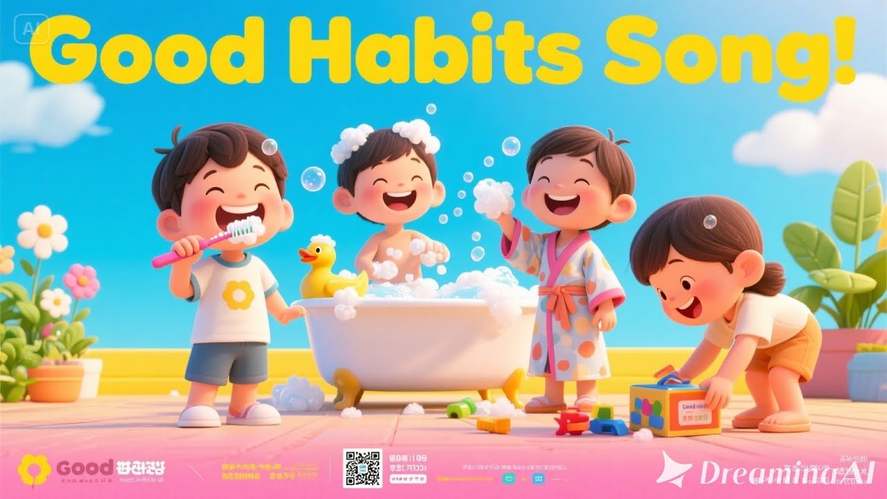 Good Habits Song for Kids – Brush, Bath, and Clean Up | Khan’s Little ...