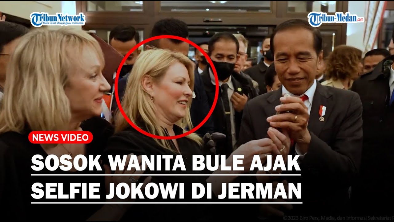Momen Wanita Bule Ajak Jokowi Selfie Bareng saat Tiba di Hannover ...