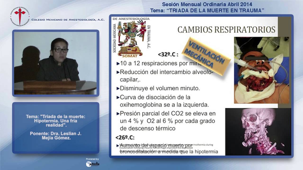 Triada de la muerte: Hipotermia. Una fría realidad - Dra. Leslian Mejía ...