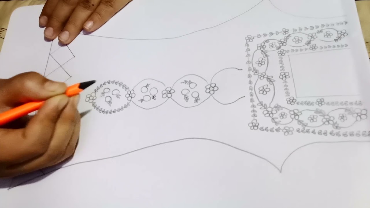 Beautyful design art| Full kamij design drawing |কামিজের ডিজাইন ড্রইং ...