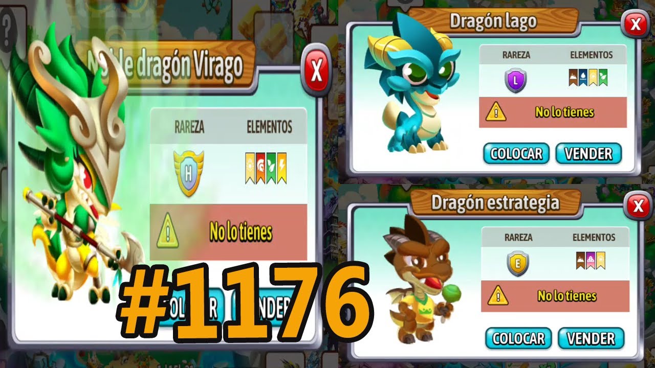 Noble Dragón Virago, Dragón Lago y Dragón Estrategia en Dragon City ...
