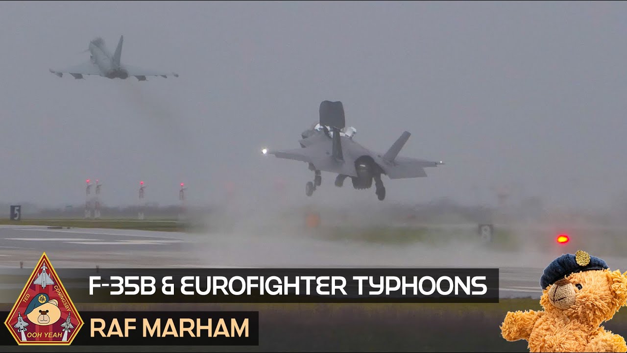 5TH GEN STEALTH F-35 AND EUROFIGHTER TYPHOON • RAF MARHAM IN MORDOR ...