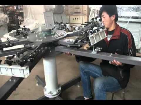 manual screen printing machine assembling video - YouTube