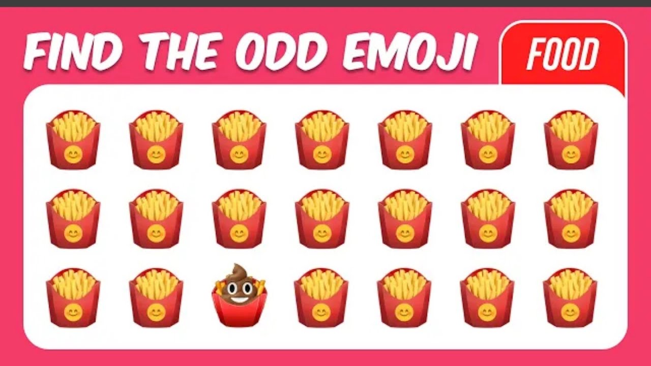 Find the odd one food edition emoji quiz 🍟🍕 - YouTube