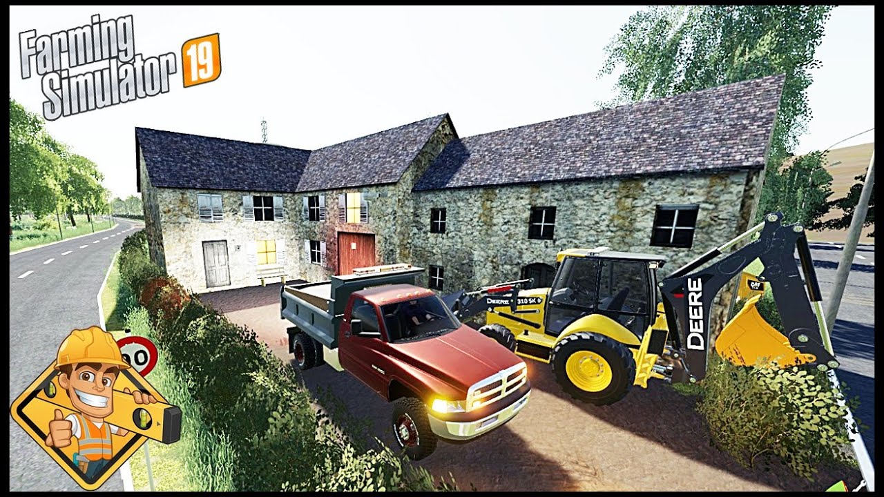 GRAVELING MUDDY DRIVEWAY FOR CUSTOMER - PUBLIC WORKS - FS19 - YouTube
