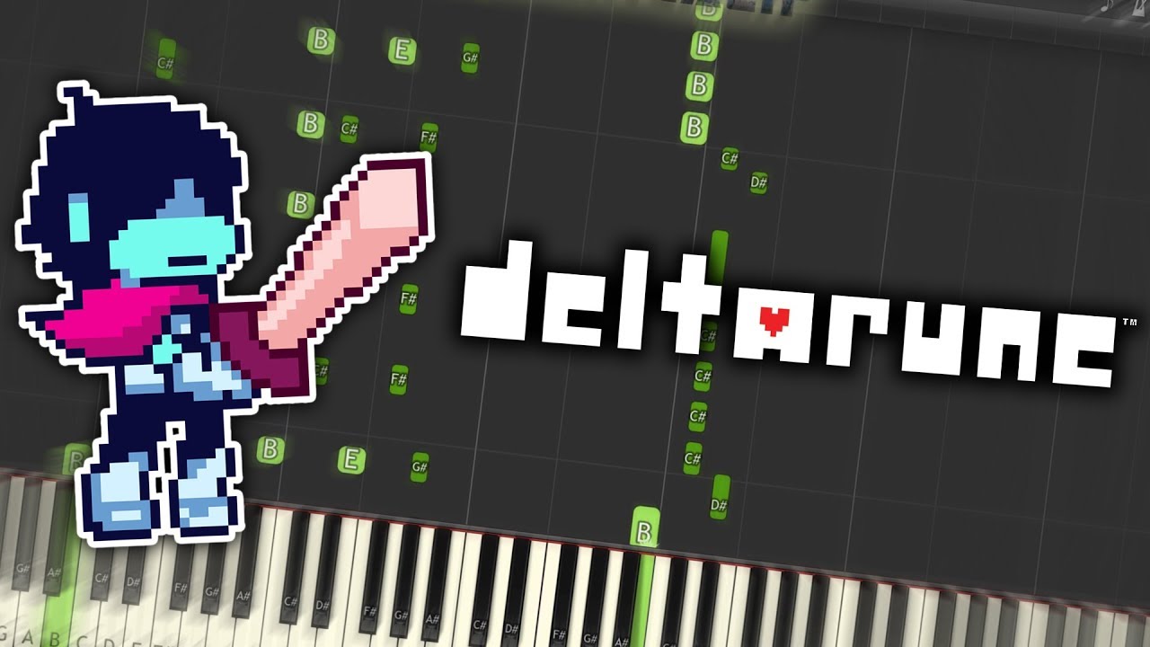 Deltarune - Beginning Theme Piano Tutorial Synthesia - YouTube