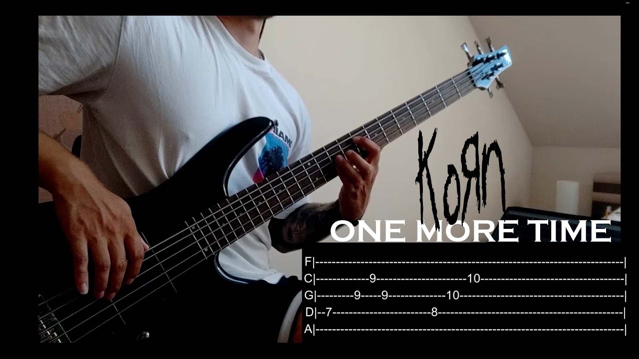 Korn - One More Time [Bass Cover] | TABS ON SCREEN - YouTube