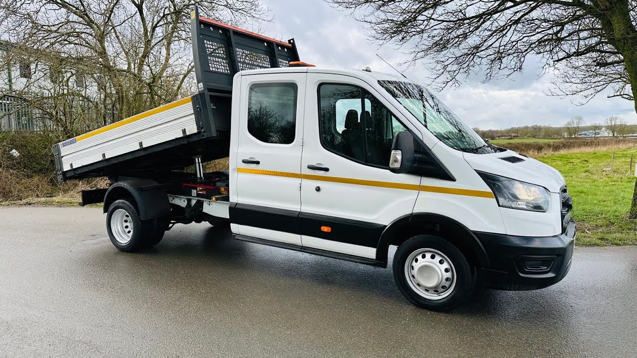 FORD TRANSIT 130 T350 *LWB - 7 SEATER DOUBLE CAB TIPPER* (2021 - EURO 6 ...