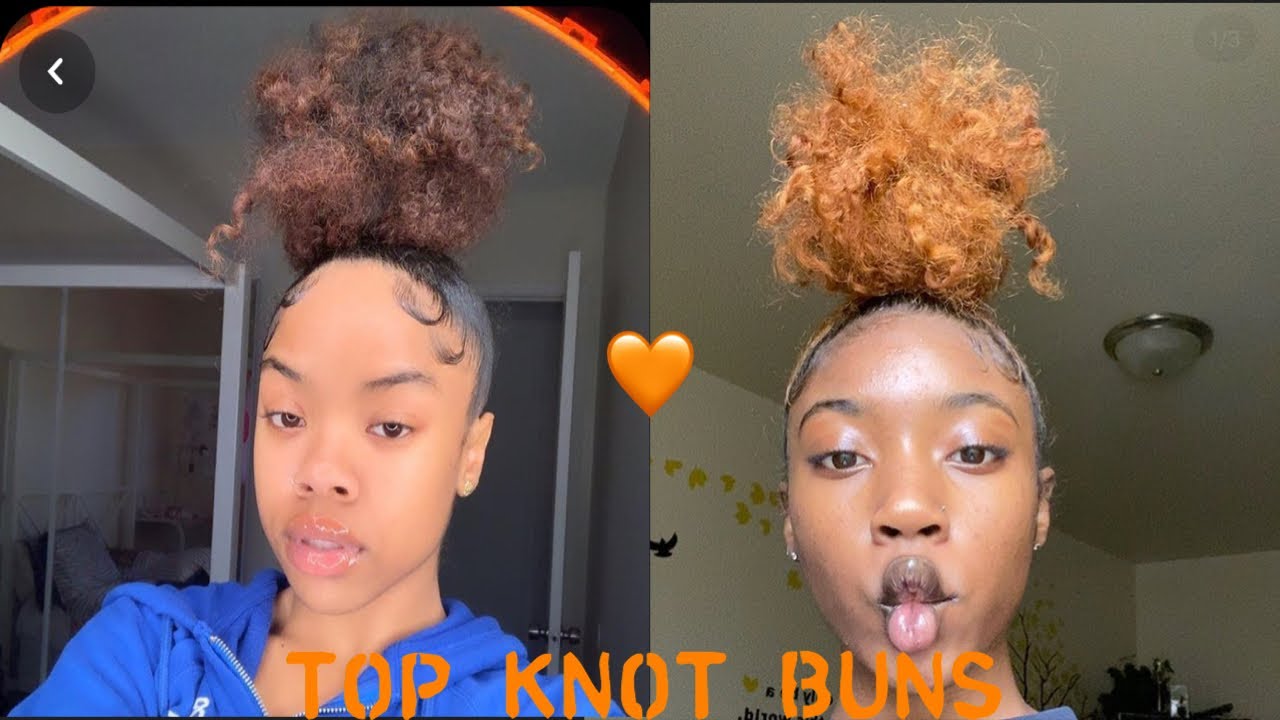 🦋TOP KNOT BUN COMPILATION🦋 - YouTube