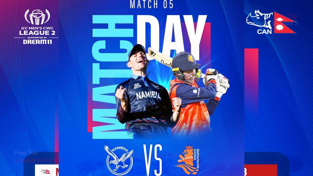 Namibia VS Netherlands Live Cricket | ICC Men’s CWC League 2 | - YouTube