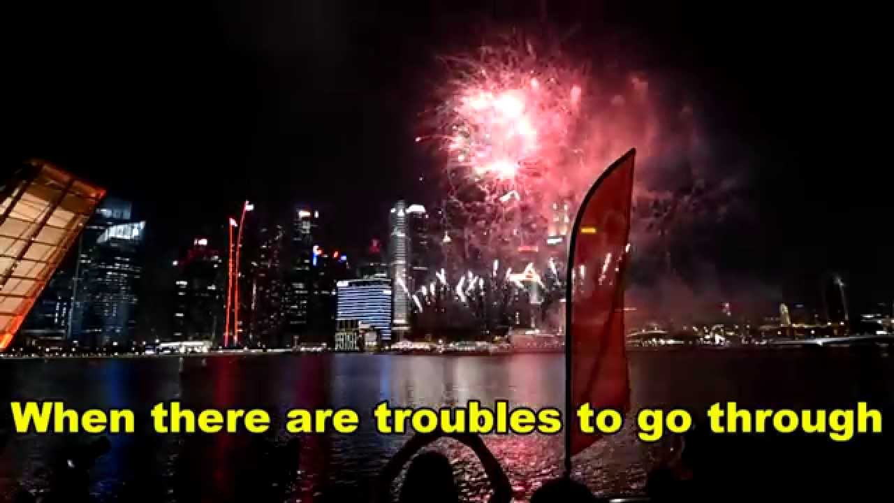 SG50 Fireworks and Fullerton Hotel Light Show - YouTube