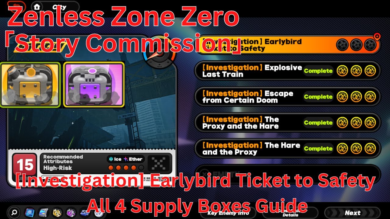 Story Commission Earlybird Ticket to Safety All 4 Supply Boxes Guide ...