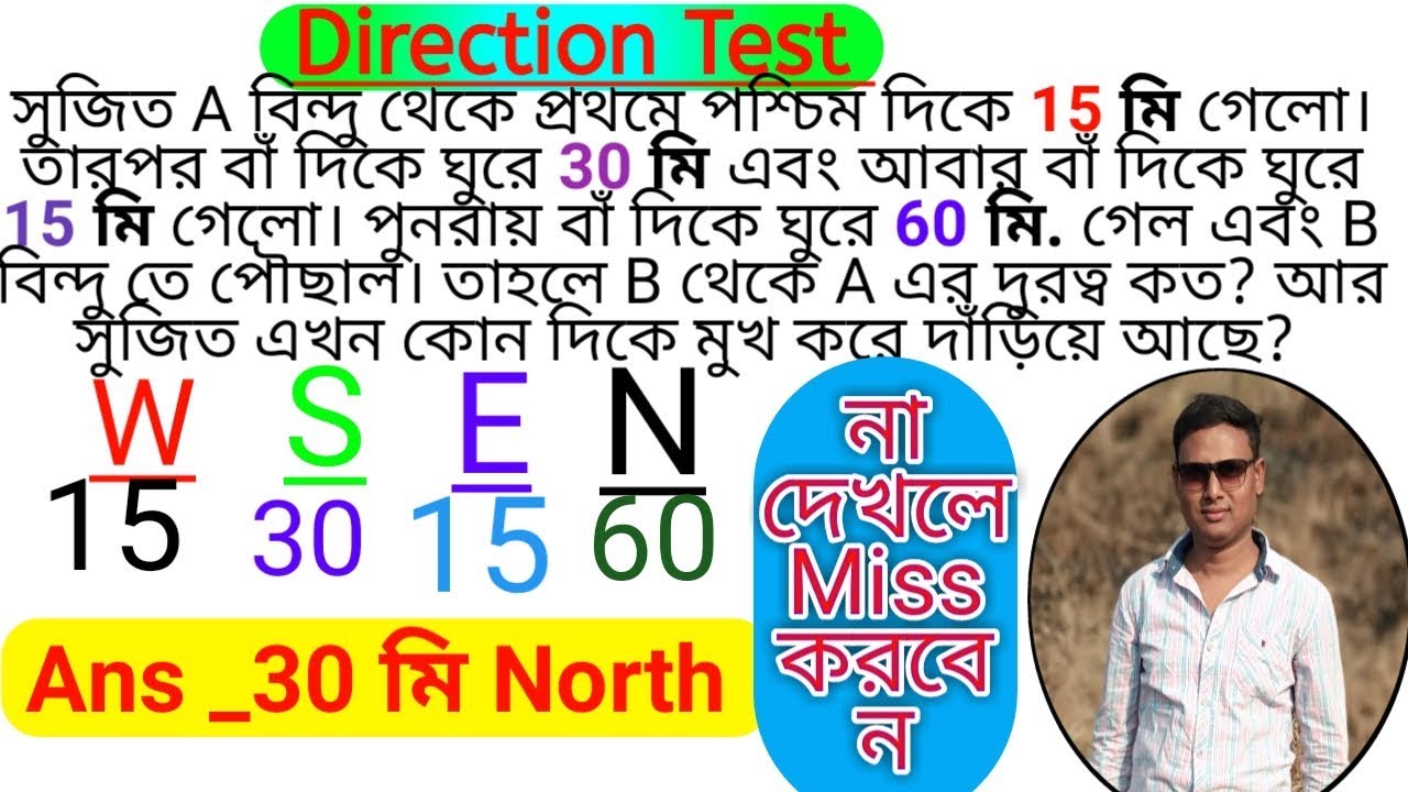 Direction Sense Test || Direction Test Short Trick || - YouTube