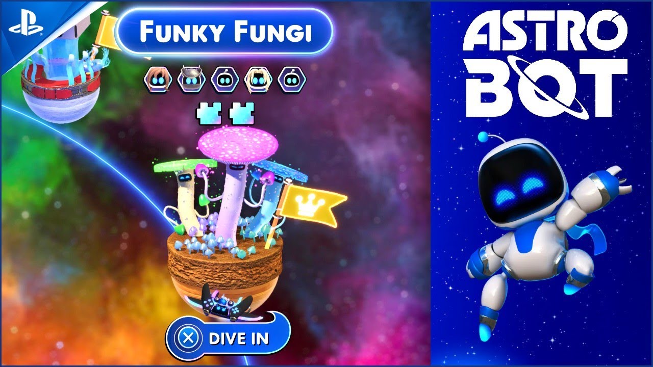 Astro Bot Funky Fungi: All Bots & Puzzle Pieces! Astro Bot Mushroom ...