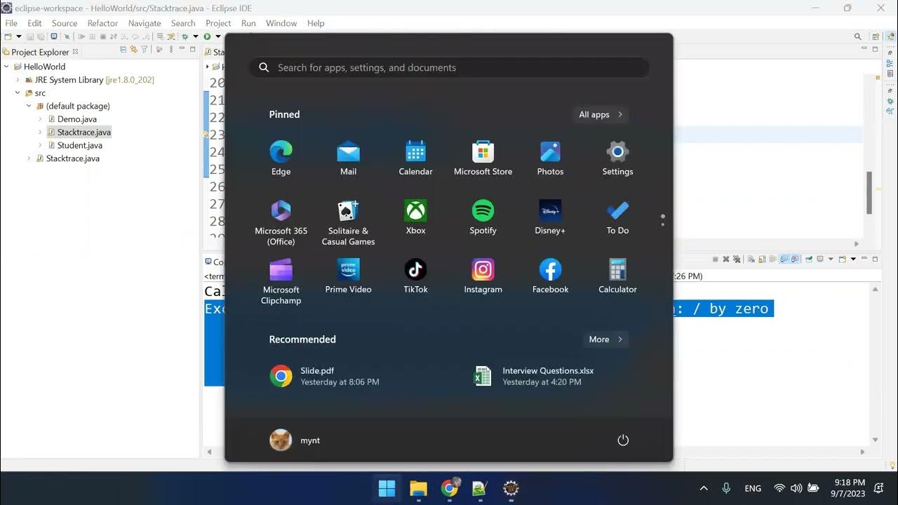 815 Exception Stacktrace Youtube