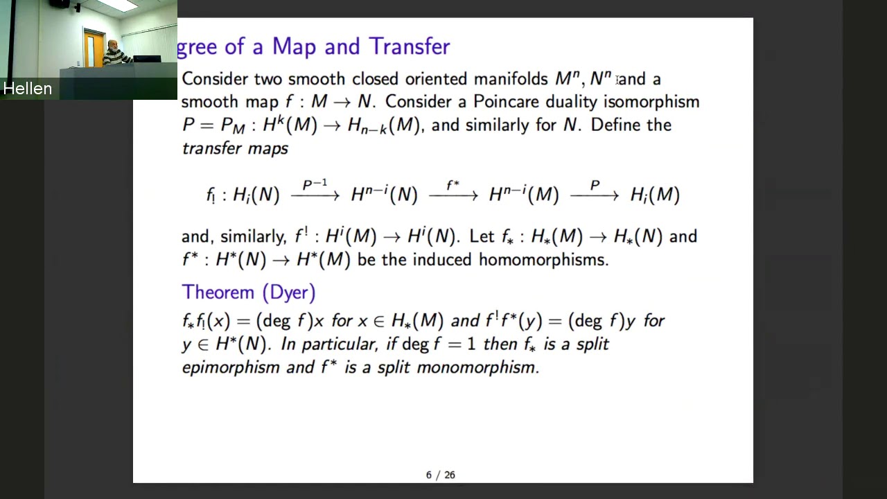 Yuli Rudyak (2/8/2018): Maps of Degree 1 and Lusternik-Schnirelmann ...