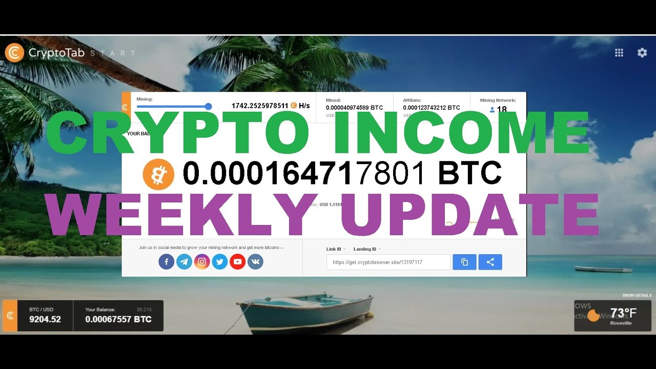 Crypto Income Weekly Update - YouTube