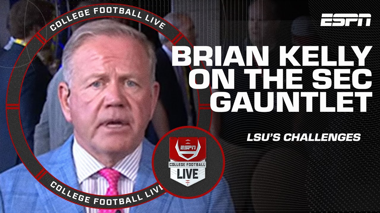 Brian Kelly on LSU going through the SEC GAUNTLET & QB Garrett ...