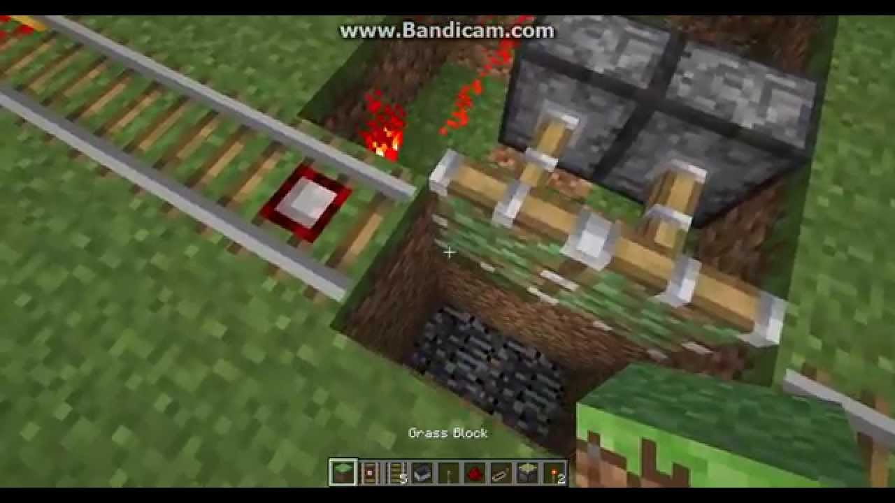 Minecraft: how to make a railway trap - YouTube