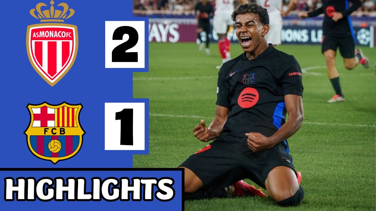 🔴 AS Monaco vs Barcelona 2-1 Goals & HIGHLIGHTs Uefa Champions - YouTube