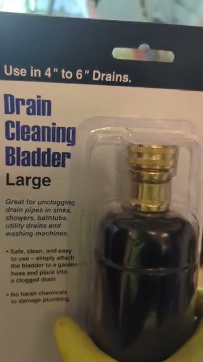 Use this drain cleaning bladder to easily unclog your drains! - YouTube