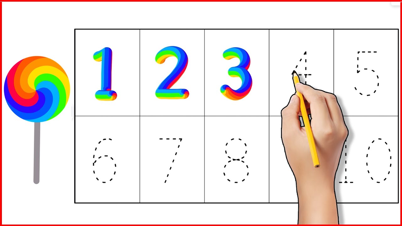 Numbers for kids song, Numbers Drawing and Coloring for Kids, Write ...
