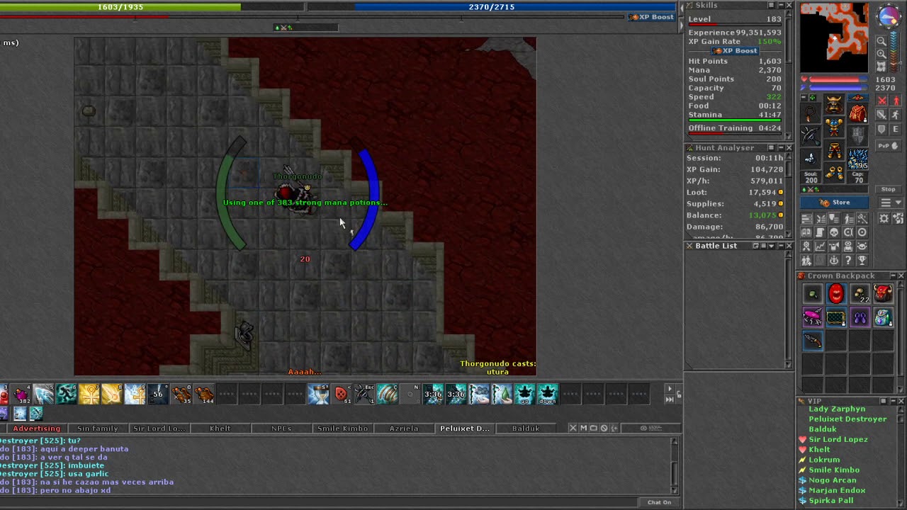 Tibia - Banuta Deeper -1 - RP 185 Solo Style - YouTube