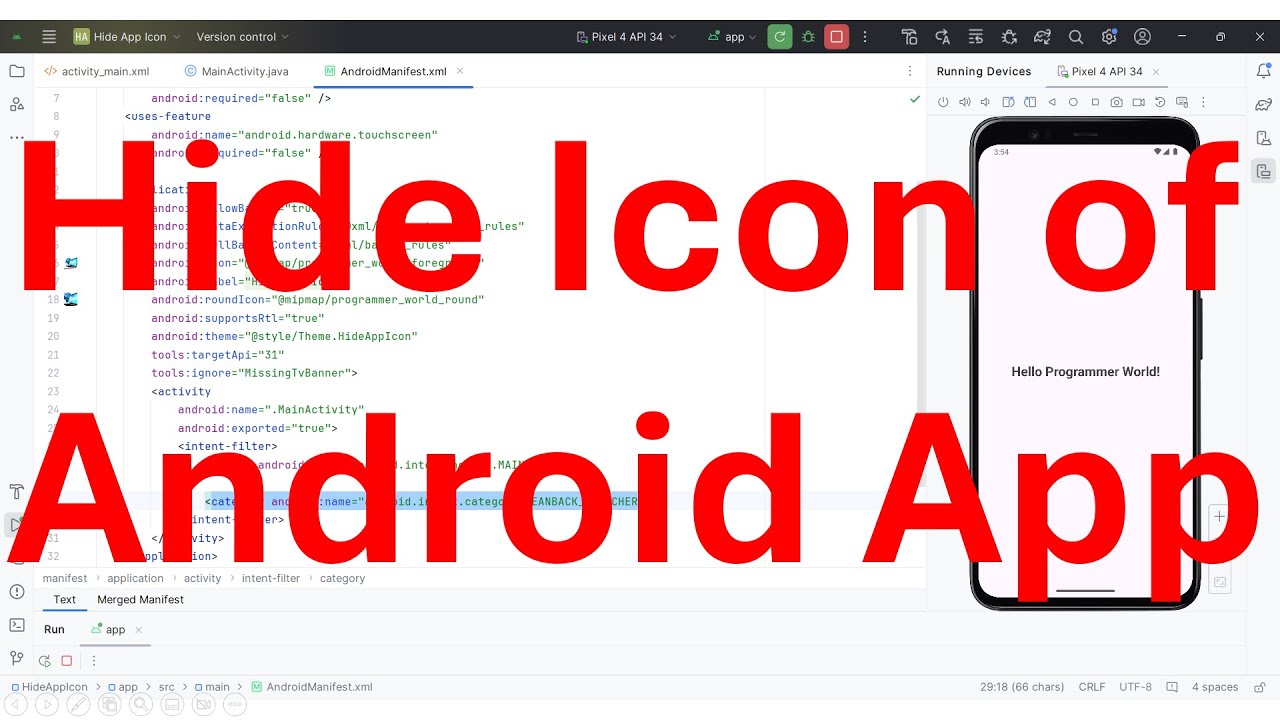 How to hide the Android App icon in home screen and start the hidden ...