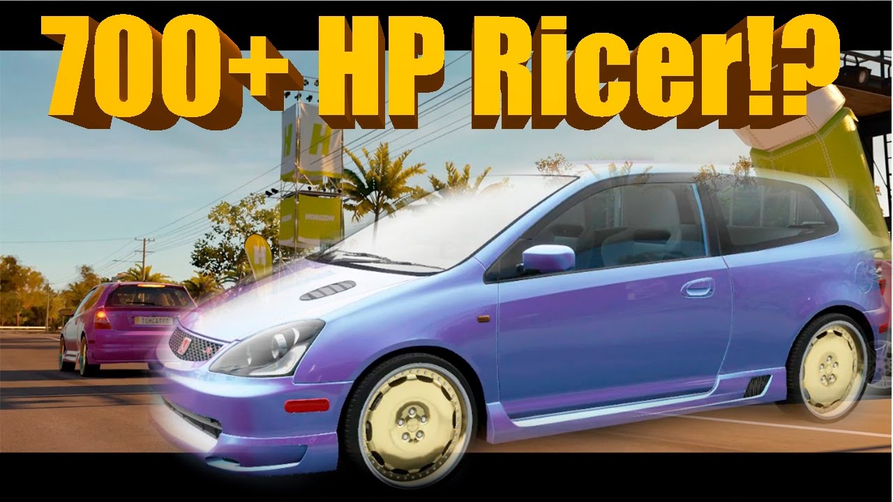 Forza Horizon 3 WORST Driving Car!? 700+ HP Riced Out Civic - YouTube