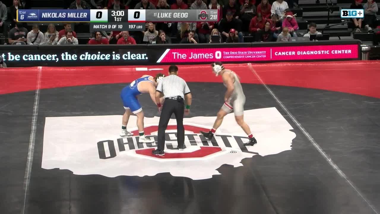197 LBs: Ohio State's Luke Geog vs. Hofstra's Nikolas Miller | Ohio ...