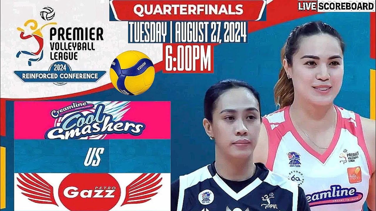 PVL LIVE: CREAMLINE COOL SMASHERS vs PETRO GAZZ ANGELS | Livescore ...
