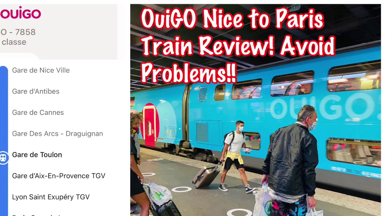 OuiGo SNCF train review Nice to Paris 2nd Class 06/20 Covid French ...