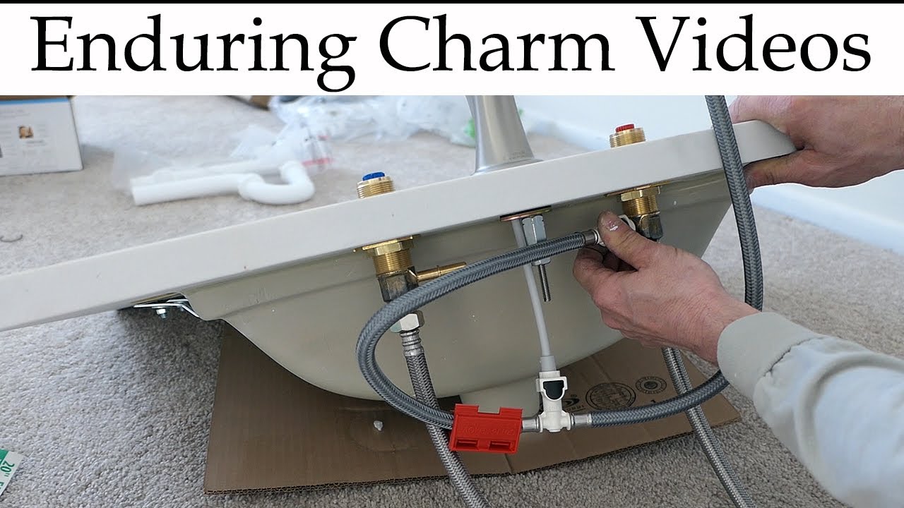 Step By Step Vanity Faucet And Drain Installation - YouTube