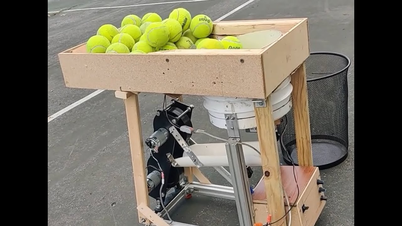 DIY Tennis Ball Machine - YouTube