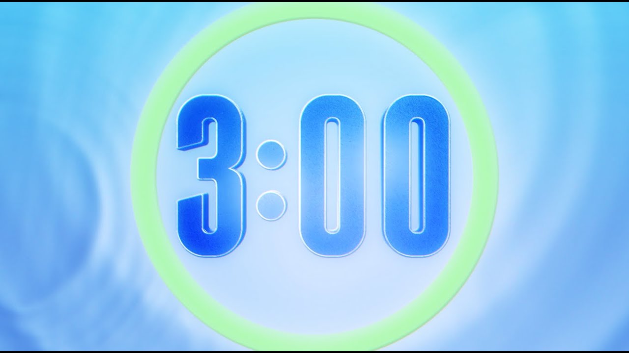 3 Minute Relaxation: Calming Water Droplets Countdown timer - YouTube