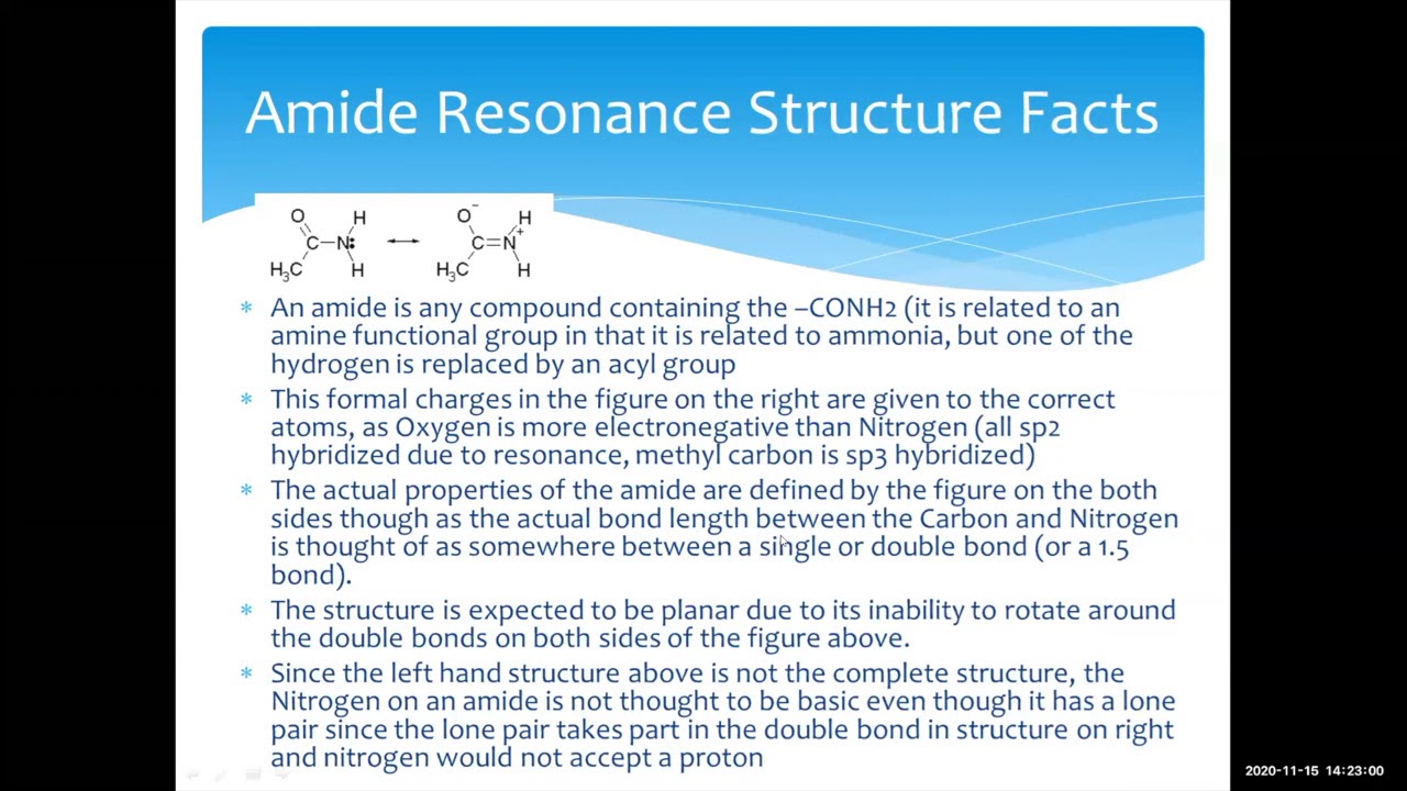 Lewis Structure, Resonance, and Hybridization of an Amide - YouTube